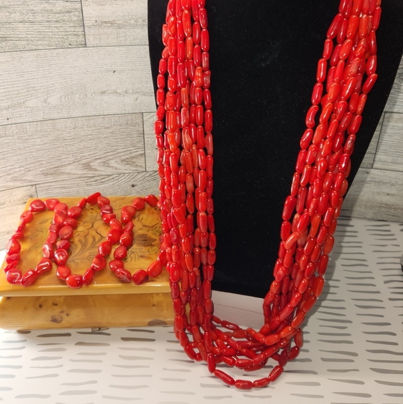 LUCORAL | Jewelry | 864 Signed Lucoral 925 Silver Cn 9 Strand Natural ...